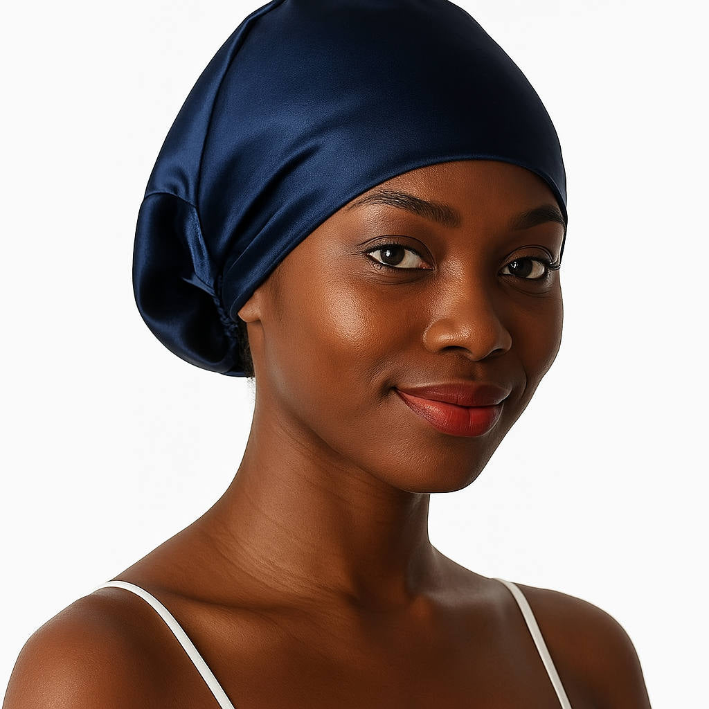 Silk Bonnet for Starter Locs, Afros, Cornrows, curly hair and short na ...
