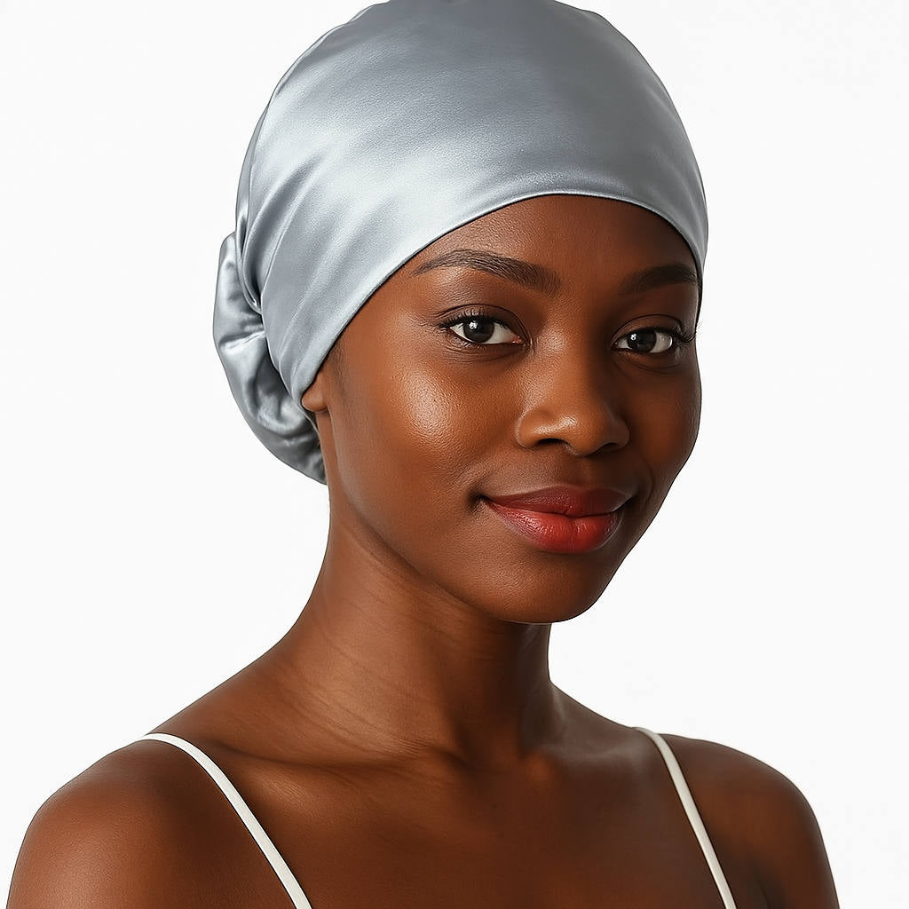 Silk Bonnet for Starter Locs, Afros, Cornrows, curly hair and short na ...