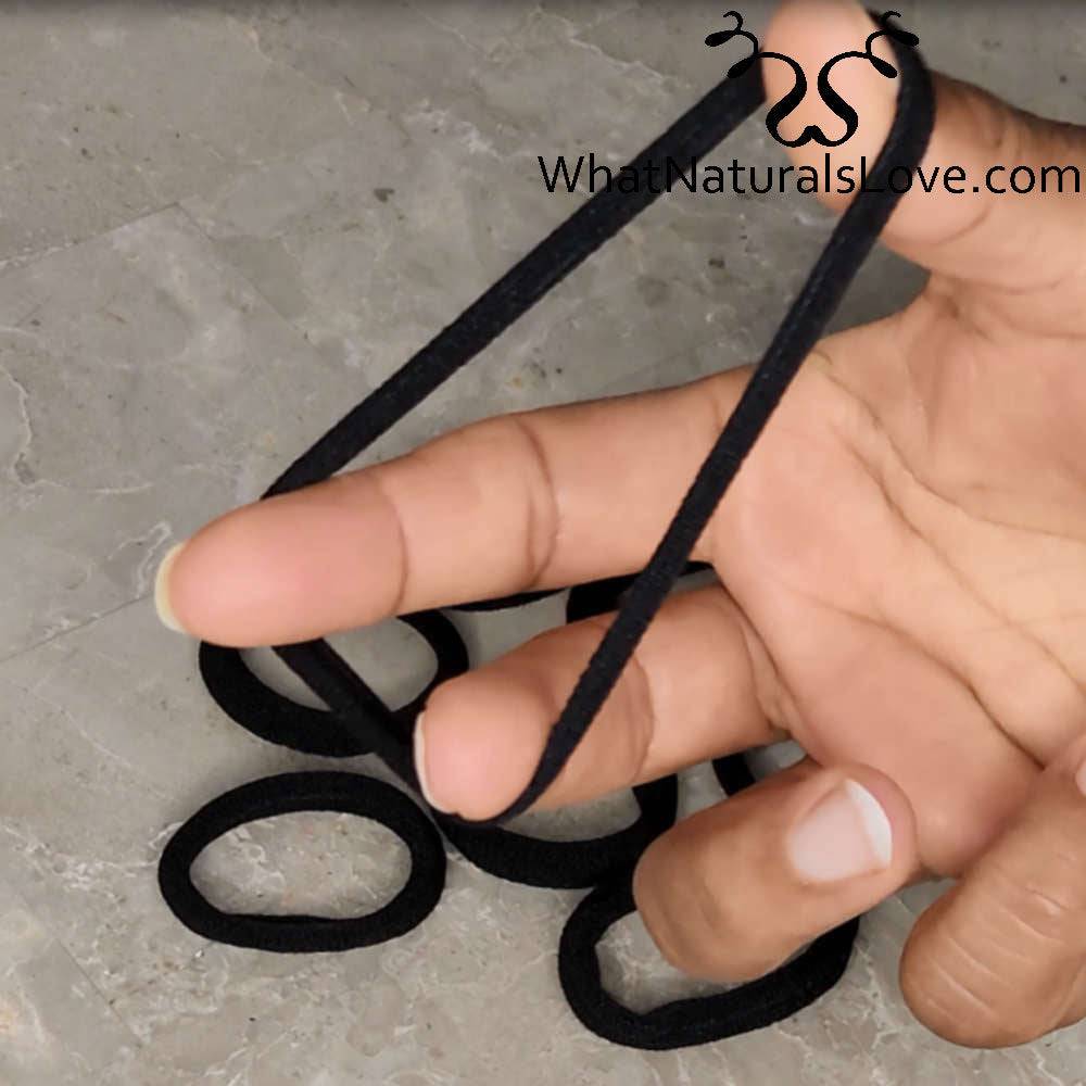 Smooth non-damaging hair bands to secure Ponytails, Twists and Braids ...