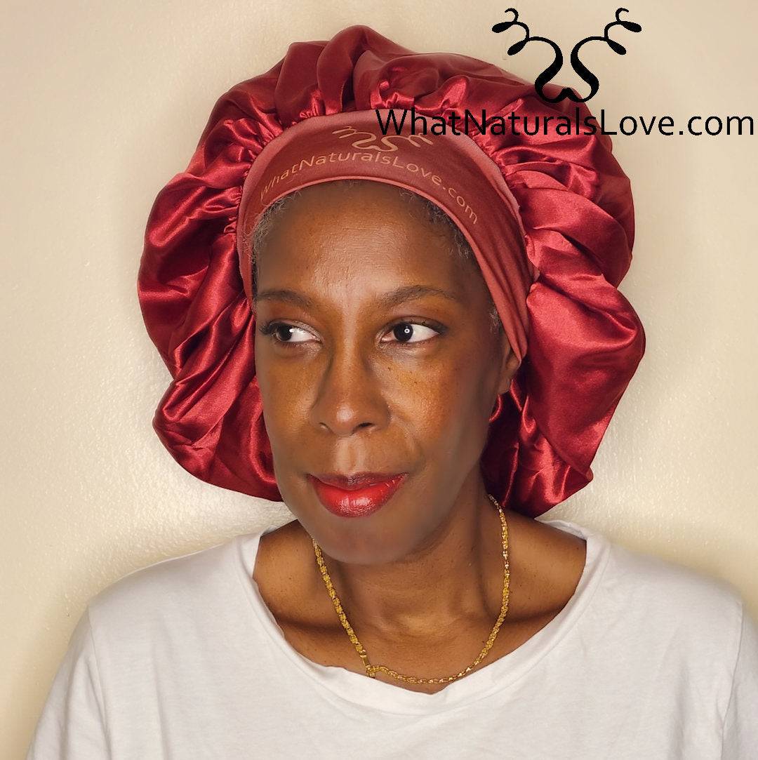 Large Satin Bonnet for Locs - Comfortable & Secure | Protects Locs ...