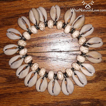 Cowrie Shell Howlite Hair tie for Locs, Braids and Afro Puffs ...